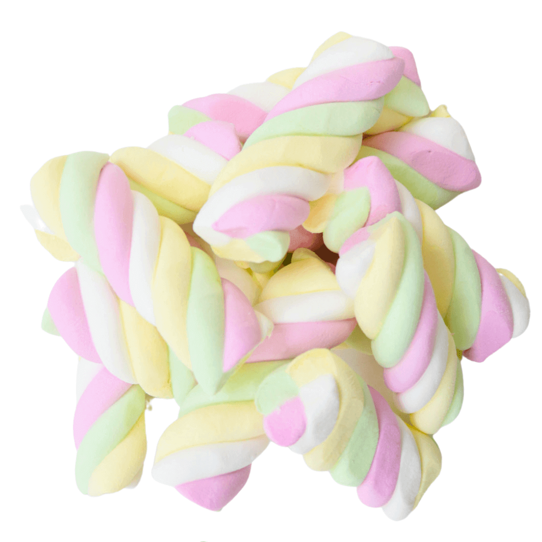 Wholesale Candycrave Large Twist Mallows - 1kg | Bulk Wholesale Sweets